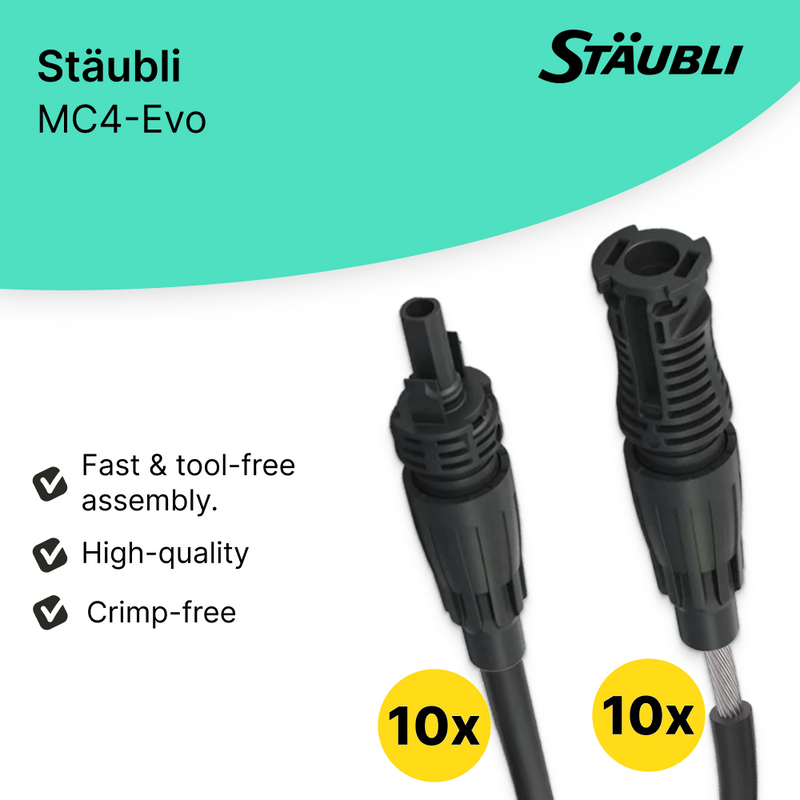 Conectores Stäubli MC4-Evo ready